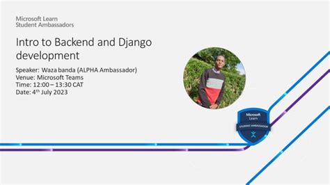 Waza Banda On Linkedin Python Django Microsoftlearn