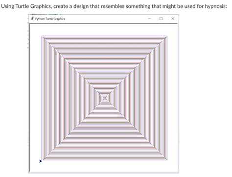 Solved Using Turtle Graphics Create A Design That Resembles Chegg
