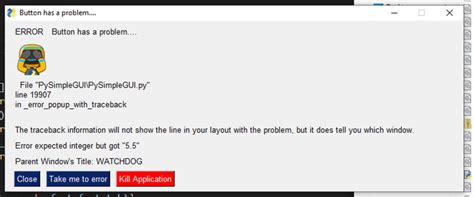 Question Issue After Running Exe File · Issue 5487 · Pysimplegui