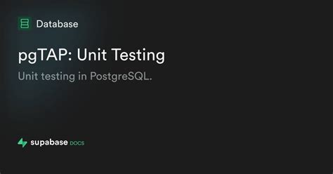 pgtap unit testing in postgres r supabase