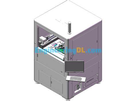 automated notebook c part size inspection machine solidworks 3d