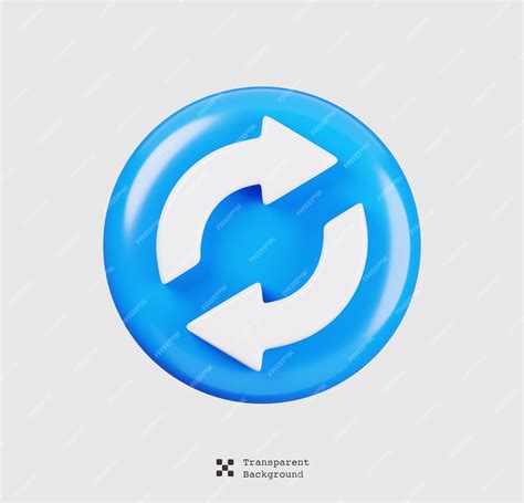 Premium Psd Refresh Symbol Isolated General Ui Icon Set Concept 3d