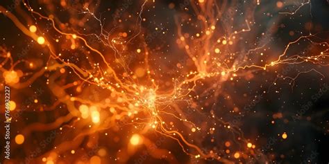 Firing Synapses in Brain Network: A Close-Up View of Neuron Connections ...
