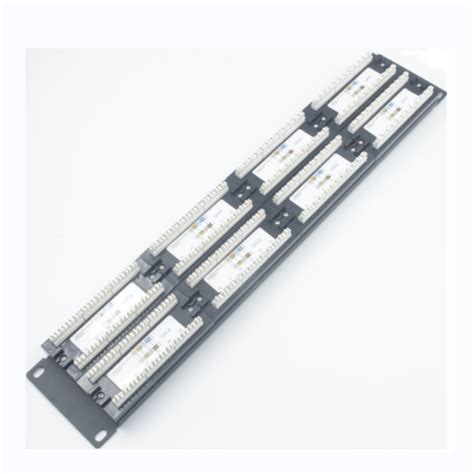 RockRack 19 Inch 2U Patch Panel RJ45 Cat6 48 Ports Network Patch Panel Server Racks Rack