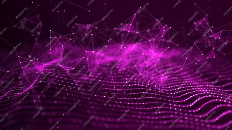 Premium Photo Digital Dynamic Wave Abstract Futuristic Background Network Connection Structure