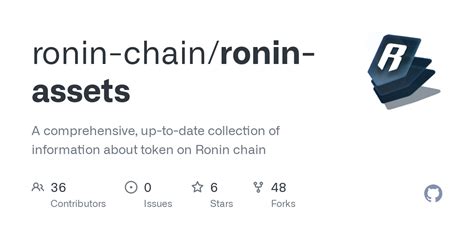 GitHub Ronin Chain Ronin Assets A Comprehensive Up To Date Collection Of Information About