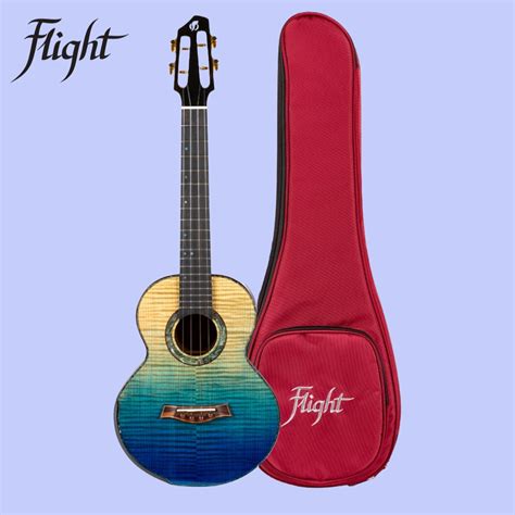 Flight A10fm Faded Blue 10th Anniversary Tenor Ukulele With Deluxe Pad