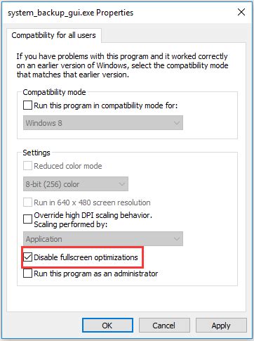 How To Disable Fullscreen Optimizations Windows MiniTool