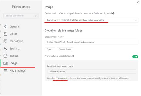 saved images folders configured as a relative path · issue 3087