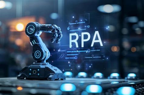 Robotic Process Automation Concept Innovation Technology And Futuristic Background Premium Ai