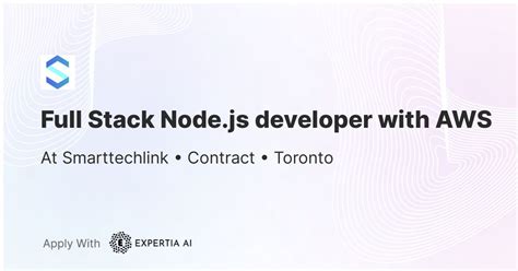 Full Stack Nodejs Developer With Aws Job Toronto Mid Level