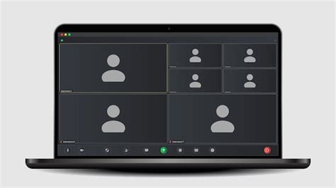 Modelo De Interface De Usuário De Videoconferência Aplicativo Para