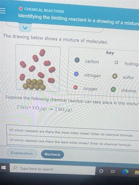 Solved O Chemical Reactions Identifying The Limiting