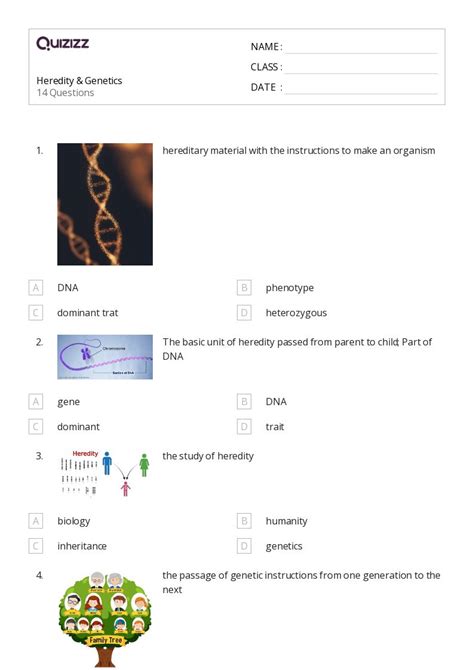 50 Genetics Worksheets For 6th Grade On Quizizz Free And Printable