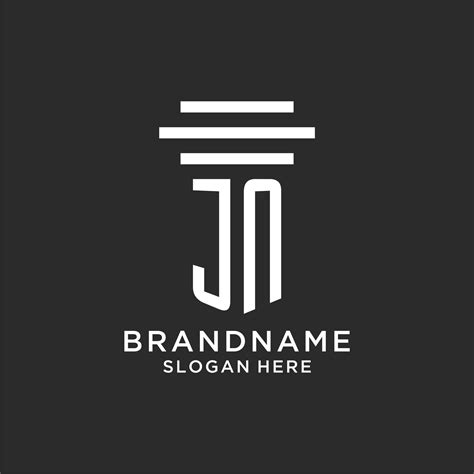Jn Initials With Simple Pillar Logo Design Creative Legal Firm Logo 27521916 Vector Art At Vecteezy