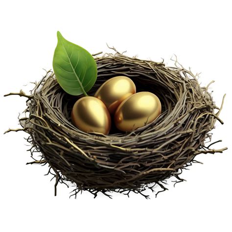 Download Bird Nest With Leaves Png Qgu2