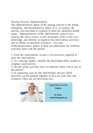 Nursing Process Implementation Care Plans In Action PDF