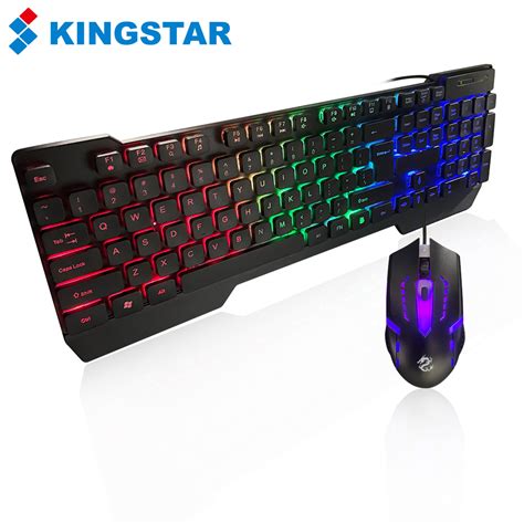 LED Membrane Keyboard Gaming LED Keyboard And Mouse Combo Gamer Kit Game Keypad And Mouse