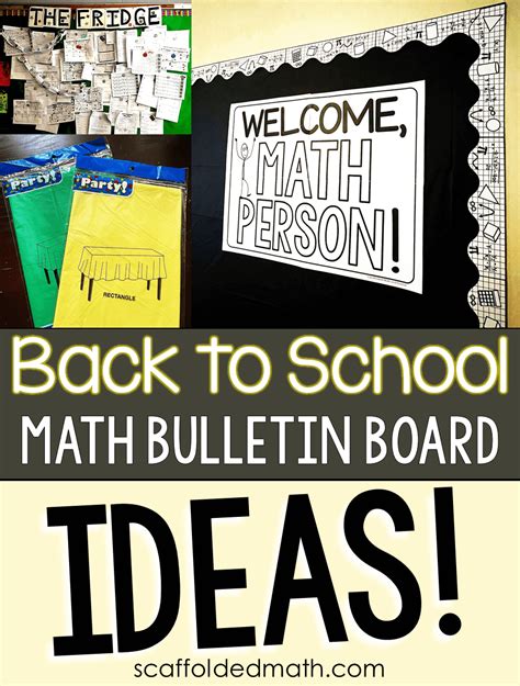 Scaffolded Math And Science Back To School Math Bulletin Board Ideas