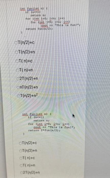 Solved In The Problem Youll Select A Recurrence Equation