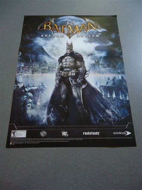 Signed Batman Arkham Asylum Poster Batman Arkham Asylum Atomic