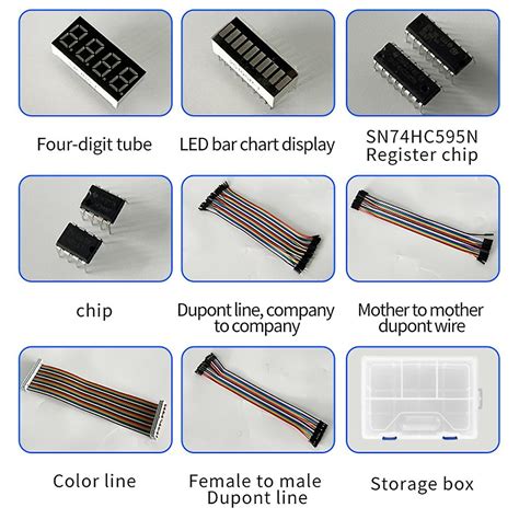 Electronics Component Starter Kit W Led Resistors Capacitor For