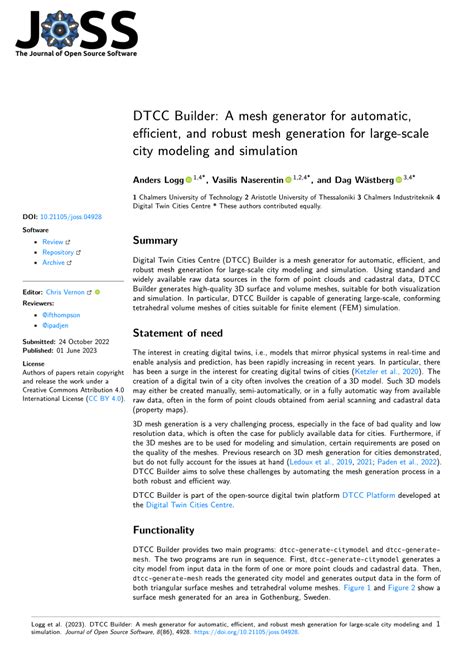 Pdf Dtcc Builder A Mesh Generator For Automatic Efficient And Robust Mesh Generation For
