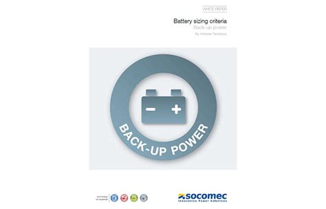 White Paper Battery Sizing Criteria
