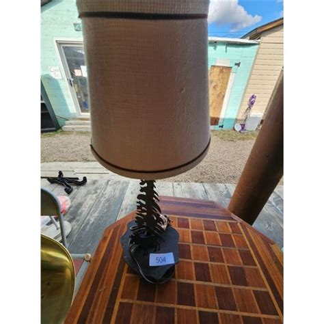 Table Lamp With Tree Moose Metal Base