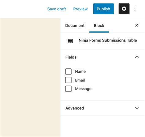 Displaying Submissions Ninja Forms