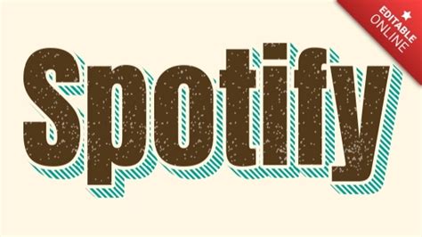Spotify Ретро винтажный шрифт Генератор текстовых эффектов