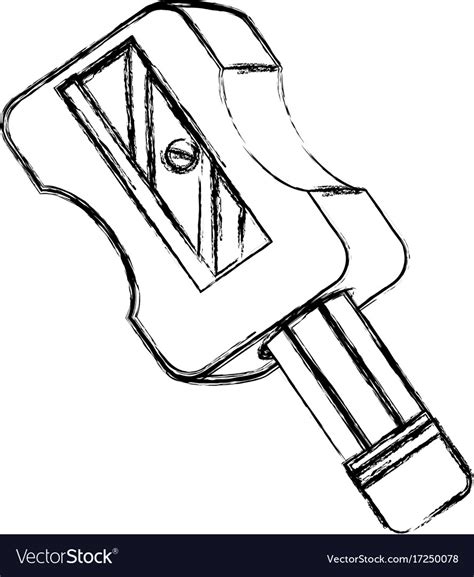 Sharpenner School With Pencil Royalty Free Vector Image