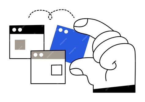 Premium Vector Drag And Drop Interface Concept Illustration