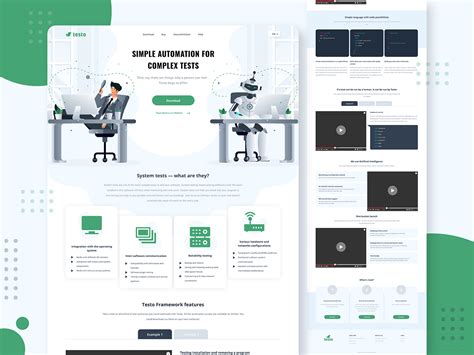 Automation Test Landing Page Design On Behance