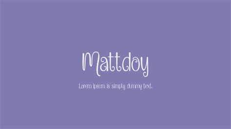 Mattdoy Font Download Free For Desktop And Webfont