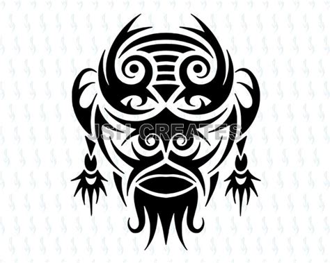 African Tribal Mask Svg Design