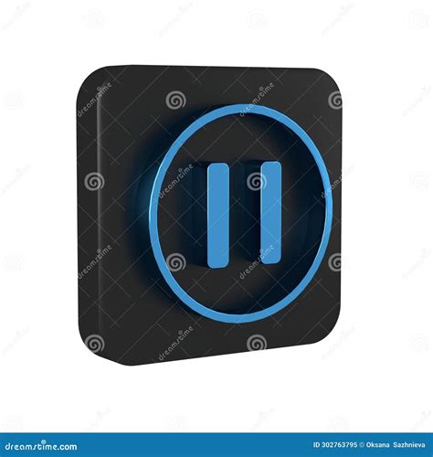 Blue Pause Button Icon Media Player Control Stop Suspend Playback Png