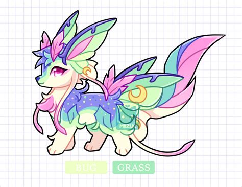 Sold Bug Grass Eevee Adoptable By Miizue On Deviantart