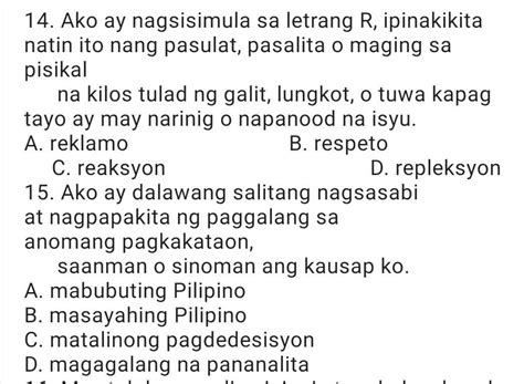 Please Help Me In My Assignment In Filipino Brainlyph