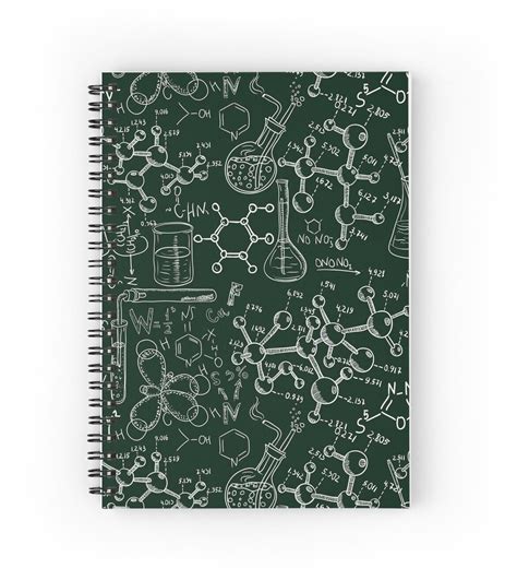 vintage science chemistry laboratory pattern notebook