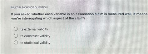 Solved Multiple Choice Questionif You Asked Whether Each