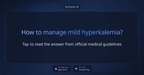 How To Manage Mild Hyperkalemia