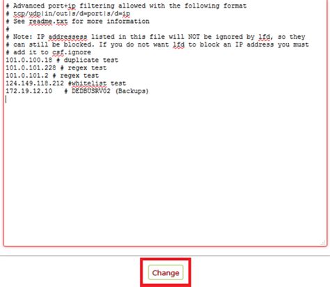 whm firewall unblocking ip s whitelisting and blacklisting them