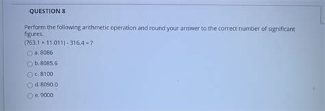 Solved QUESTION Perform The Following Arithmetic Operation Chegg