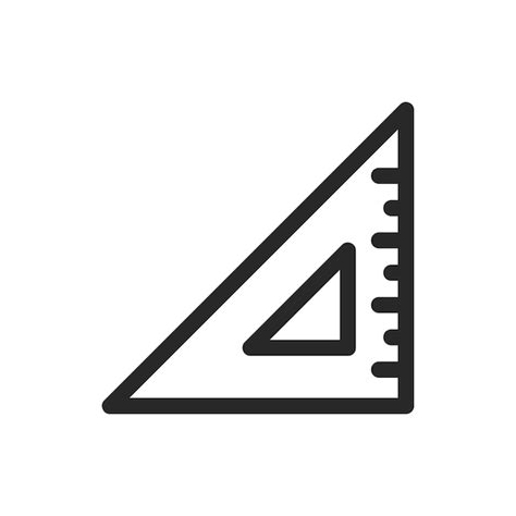 Premium Vector Triangle Ruler Icon From Stationery Icon Set