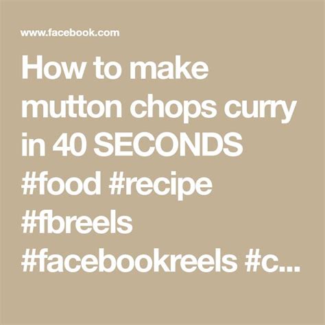 How To Make Mutton Chops Curry In 40 Seconds 🇧🇩