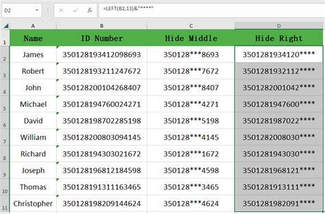 如何在excel中隐藏部分数字或文本？这里提供几个方法 excel身份证号隐藏 csdn博客