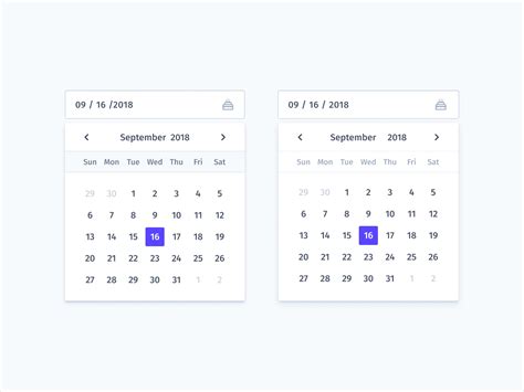 Datepicker Form Input Field By Alexey Yukhnovets On Dribbble