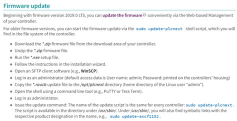 how to update axc f 2152 — plcnext community