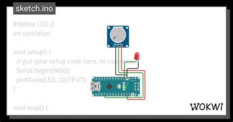 NANO POTENTIOMETER 2 DAN LED MAPING Wokwi ESP32 STM32 Arduino